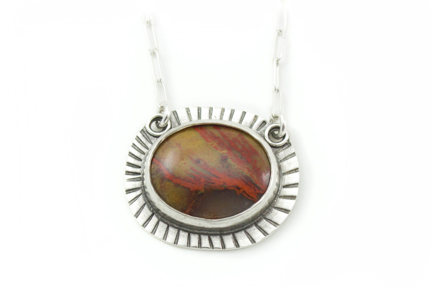 Desert Sands Necklace - Orange and Rust colored gemstone pendant ...